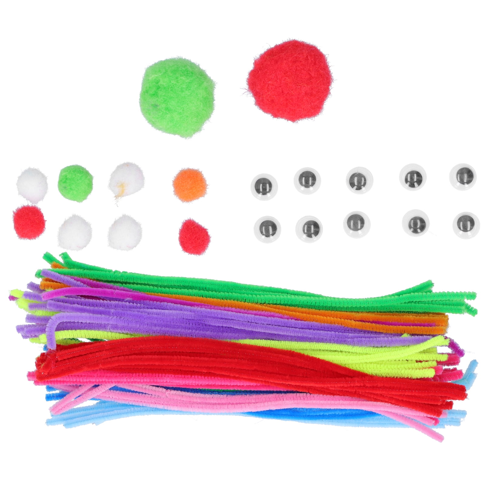 2 Packs Assorted Colors Chenille Stems with Plastic Eyes for Students ...