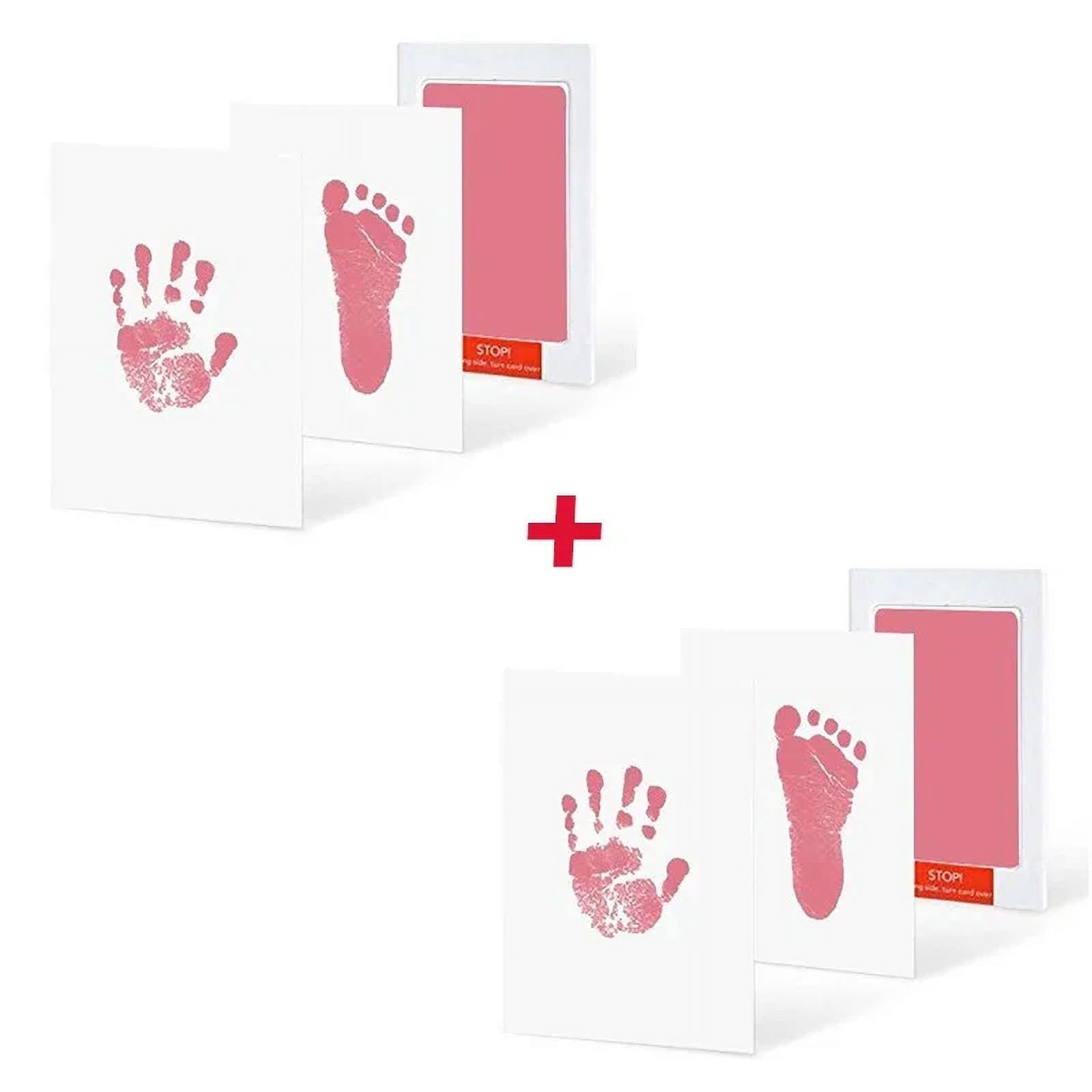 2 Packs Baby Care Non-Toxic Baby Handprint Imprint Kit Baby Souvenirs ...