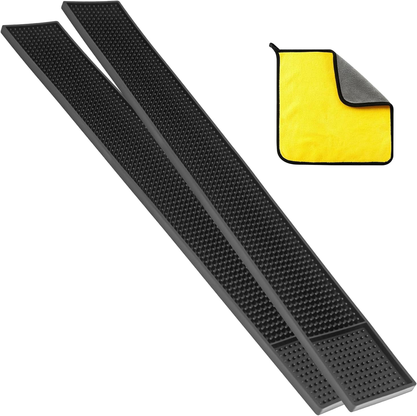 2 Packs Bar Mats 24 " x 3 " With Absorbent Towel,Bar Matts,Non-Slip Bar ...