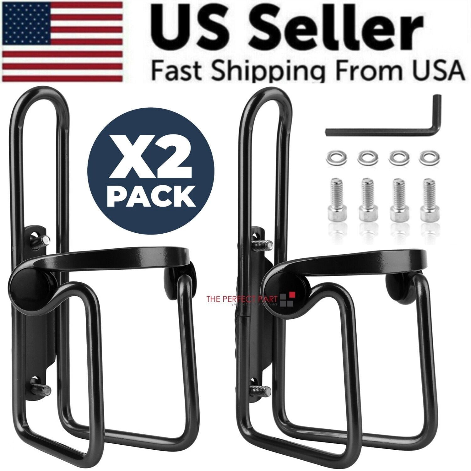 2 Packs Bike Water Bottle Cages Bicycle Lightweight Aluminum Alloy ...