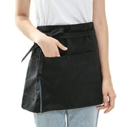 Waist Bistro Apron, Waist Apron with 4 Pockets - Waitress Waiter Server ...
