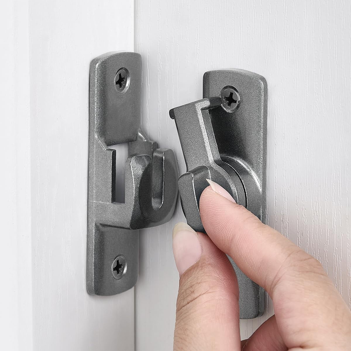 2 Packs Black Barn Door Latches,90/180 Degree Gate Lock,Aluminum Alloy ...