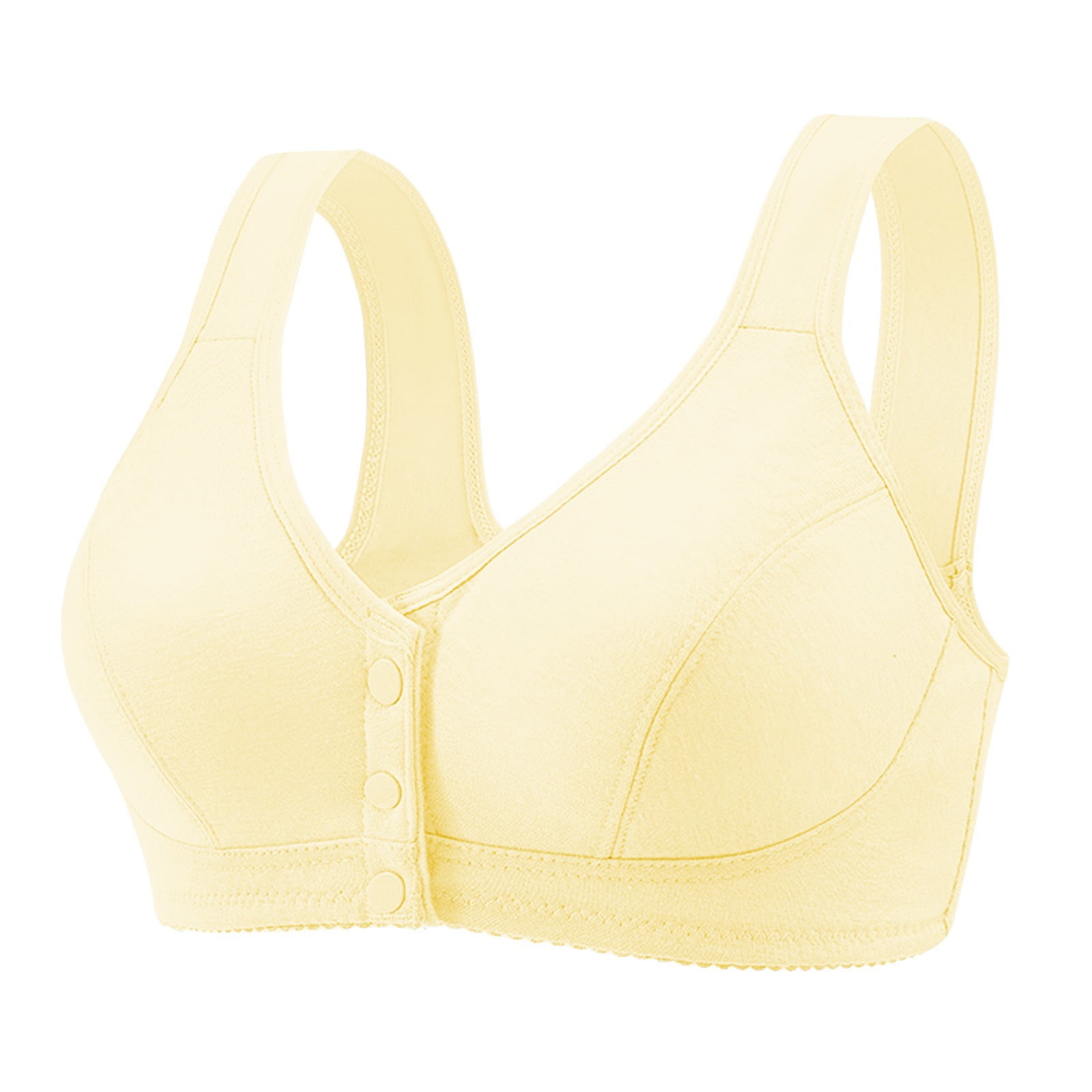 2 Packs Bras for Women Front Close T Back Plus Size Seamless Unlined ...