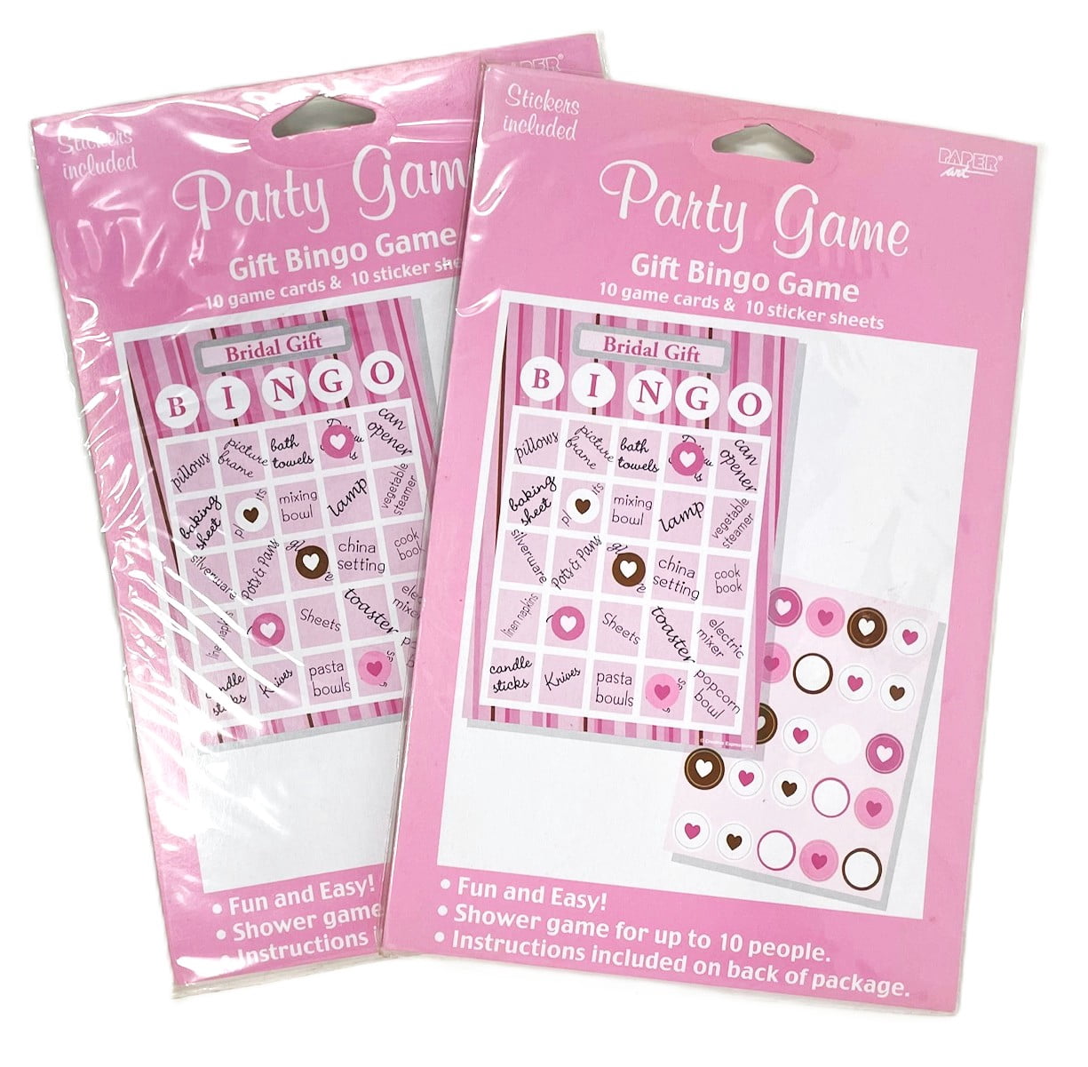 2 Packs - Bridal Shower Personalized Bingo Party Game 10 Cards & 10 ...
