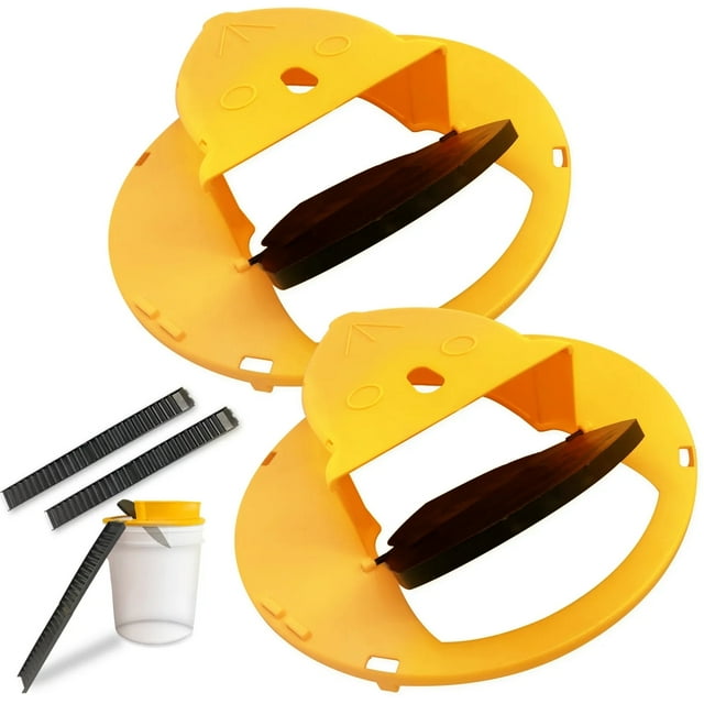 2 Packs Bucket Mouse Traps,Mousetrap Slide Bucket Lid, Mouse Catching ...
