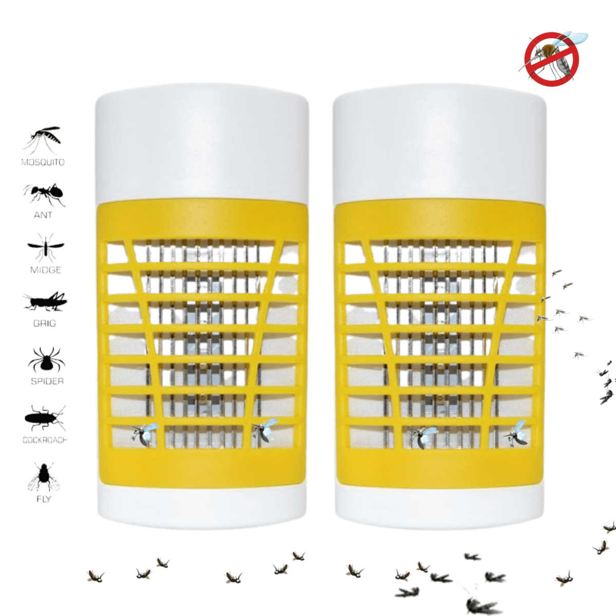 2 Packs Bug Zapper Indoor, Electronic Fly Trap Insect Killer ...