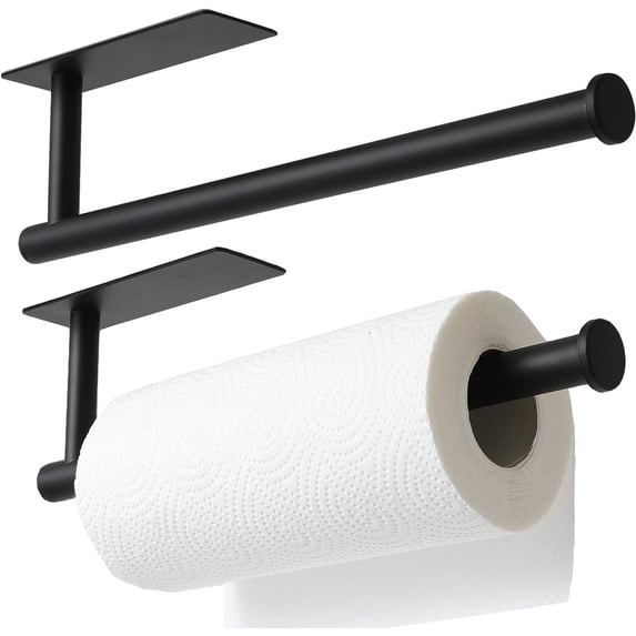 2 Packs Under Cabinet Paper Towel Holder, Adhesive Wall Mounted Paper ...