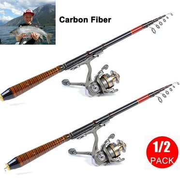 Heavy Duty Carbon Fiber Telescopic Fishing Rod Pole Sea Saltwater ...