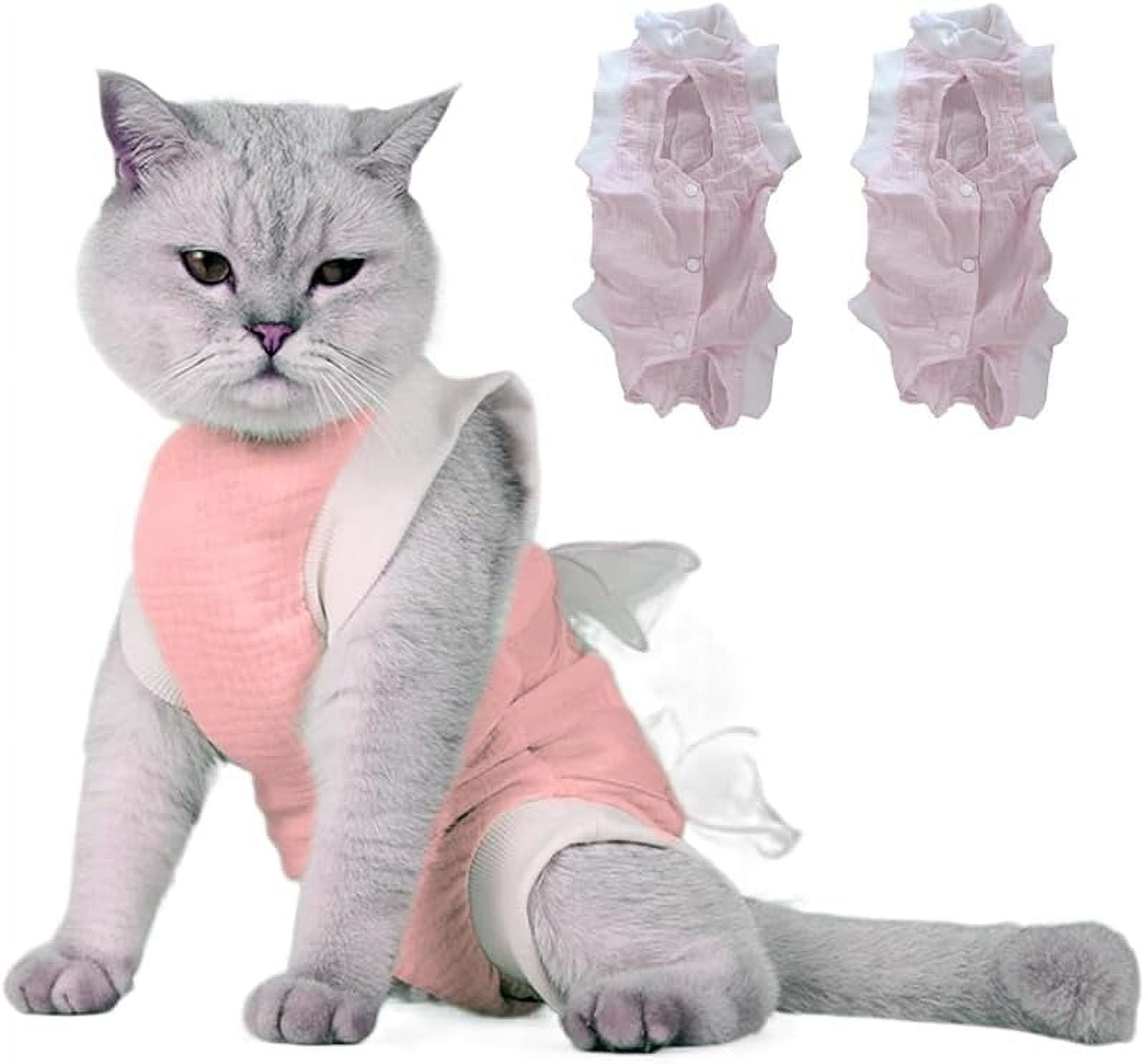 2 Packs Cat Surgery Recovery Suit – Soft Cat Onesie for Post-Surgery ...