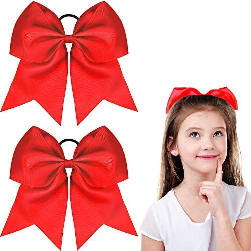 2 Packs Cheerleading Bow 8 Inch Cheer Hair Bows Large Cheerleading Hair ...