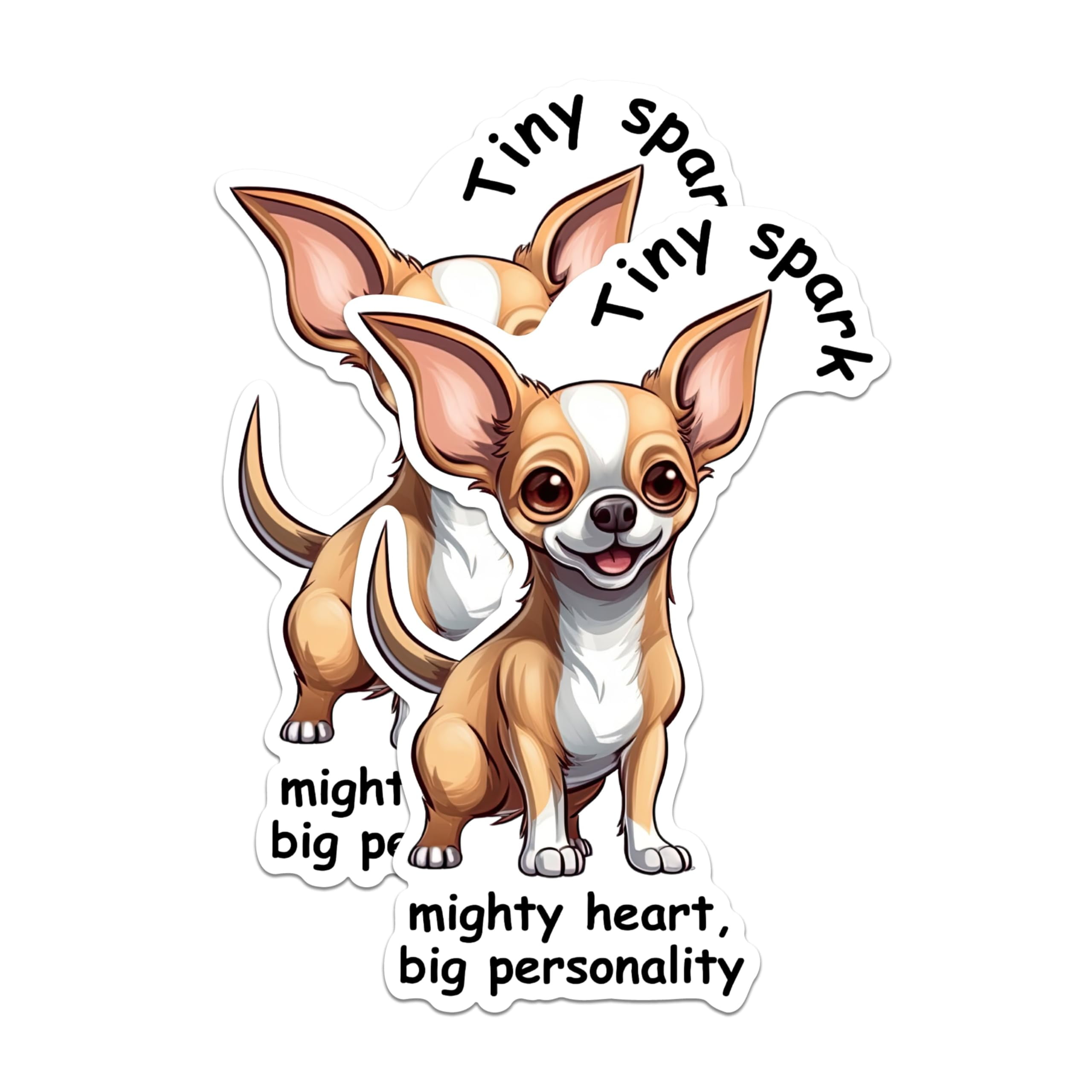 (2 Packs) Chihuahua Dog Breed Magnets - Tiny Spark Might Heart Big ...