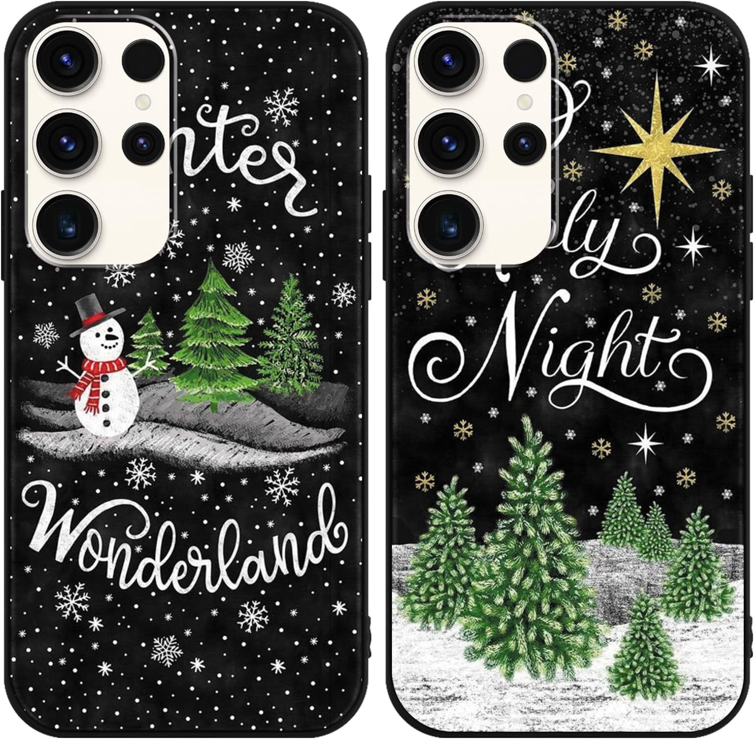 2 Packs Christmas Print Phone Case for Samsung Galaxy S25+ 5G 6.7 ...