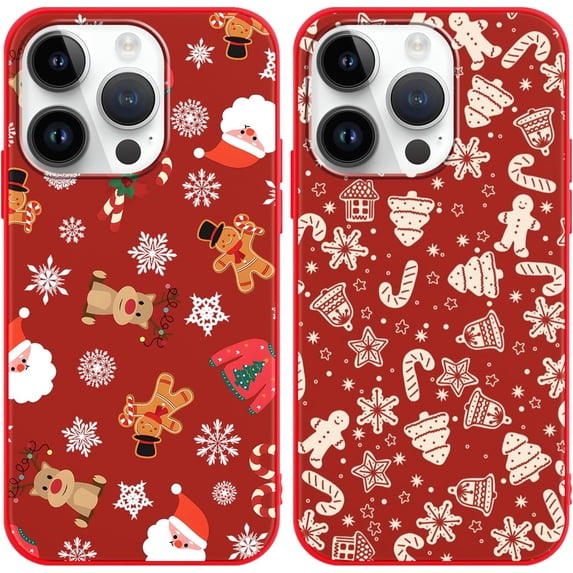 2 Packs Christmas Print Phone Case for iPhone 14 Pro Max 6.7", with ...