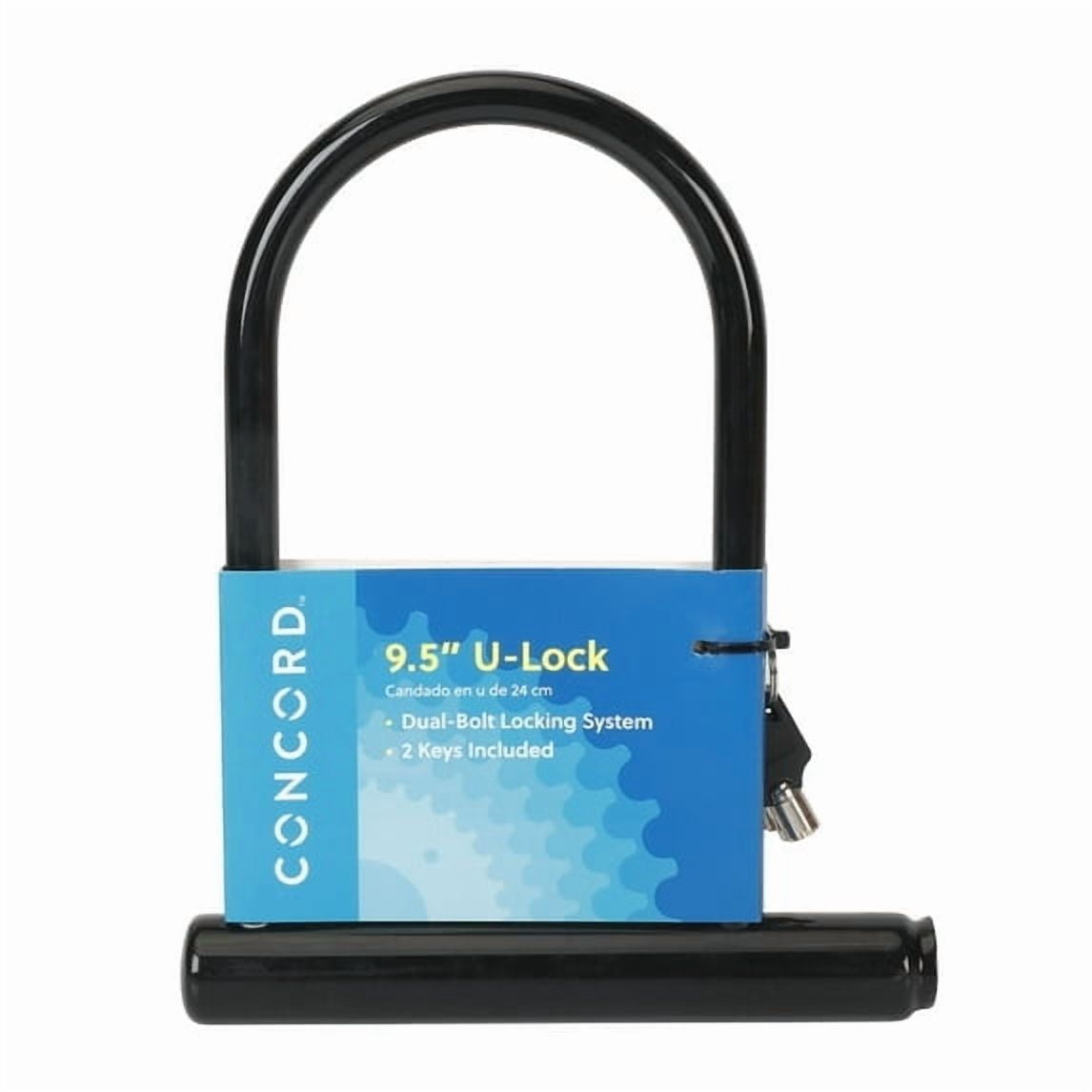 (2 Packs) Concord Bikes 9.5" U Bike Lock, Black - Walmart.com