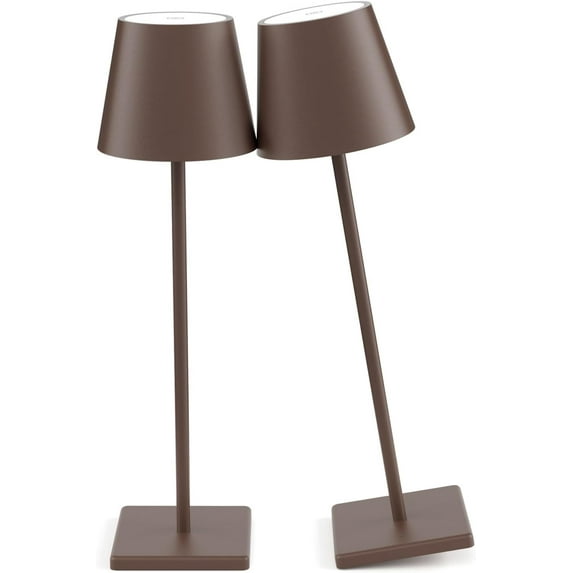 2 Packs Cordless Table Lamp, Desk lamp 5500mAh Operated Stepless ...