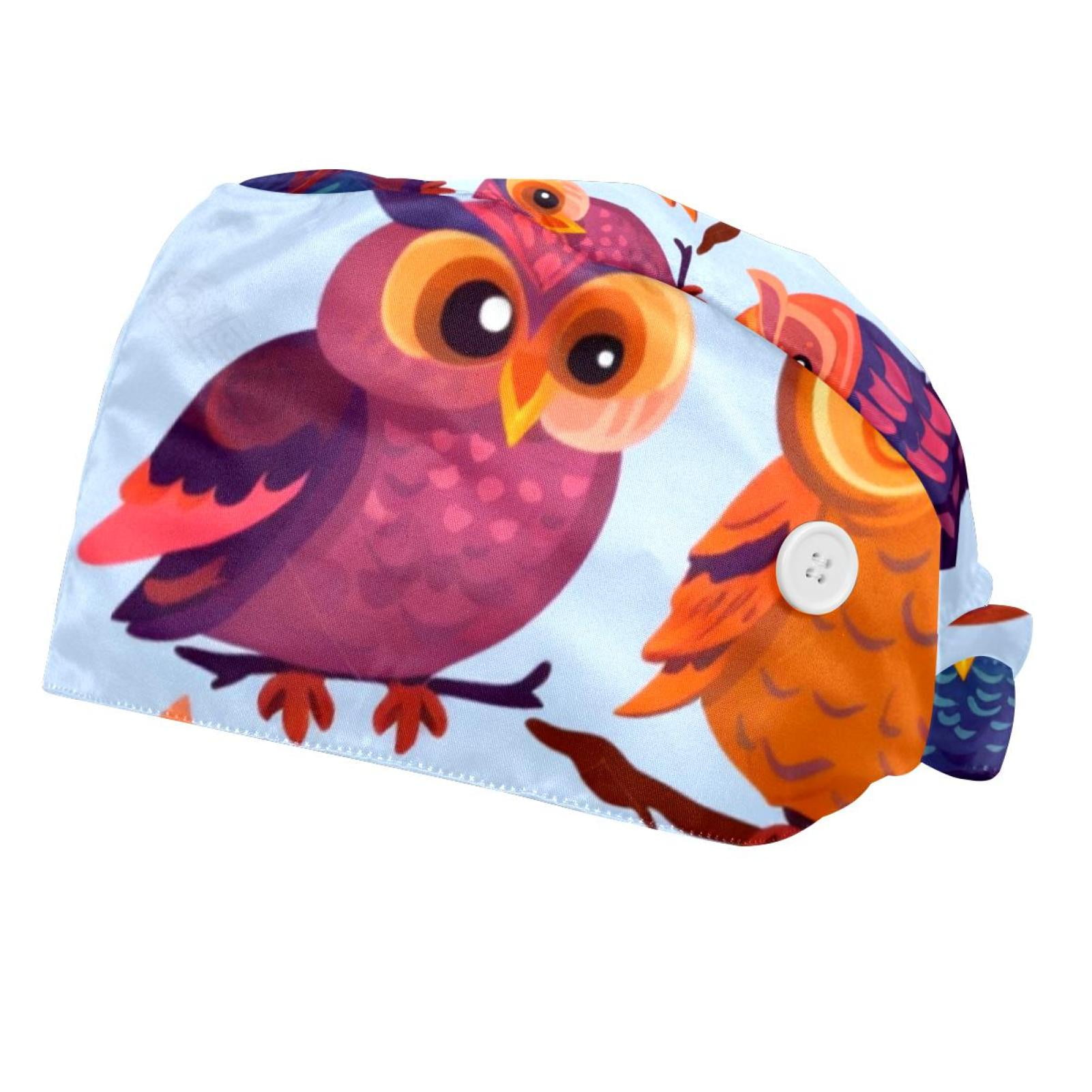 2 Packs Cute Owls Working Cap with Buttons - Walmart.com