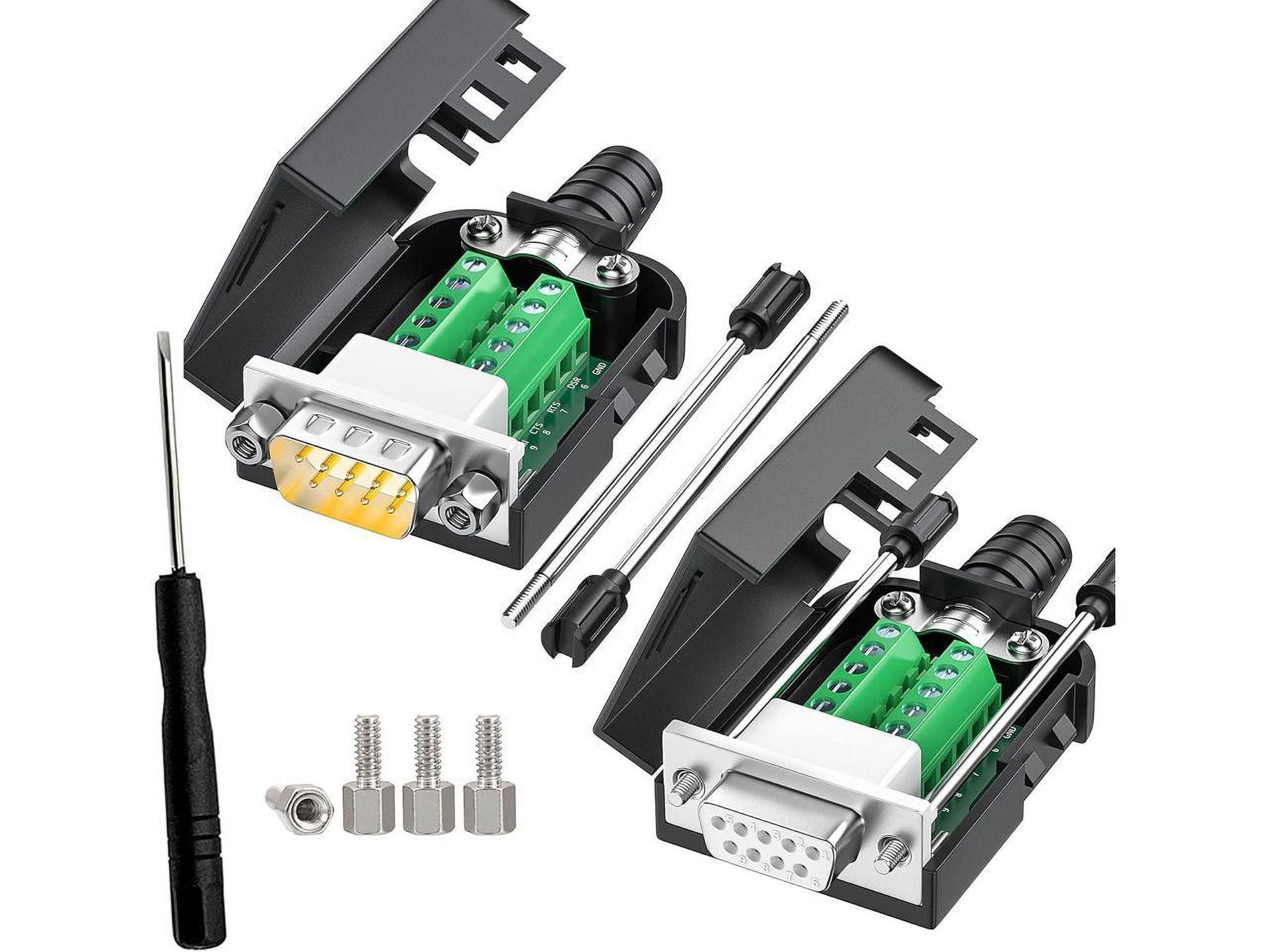 2 Packs DB9 Serial Adapters No Soldering Needed. D-SUB 9-pin RS232 ...