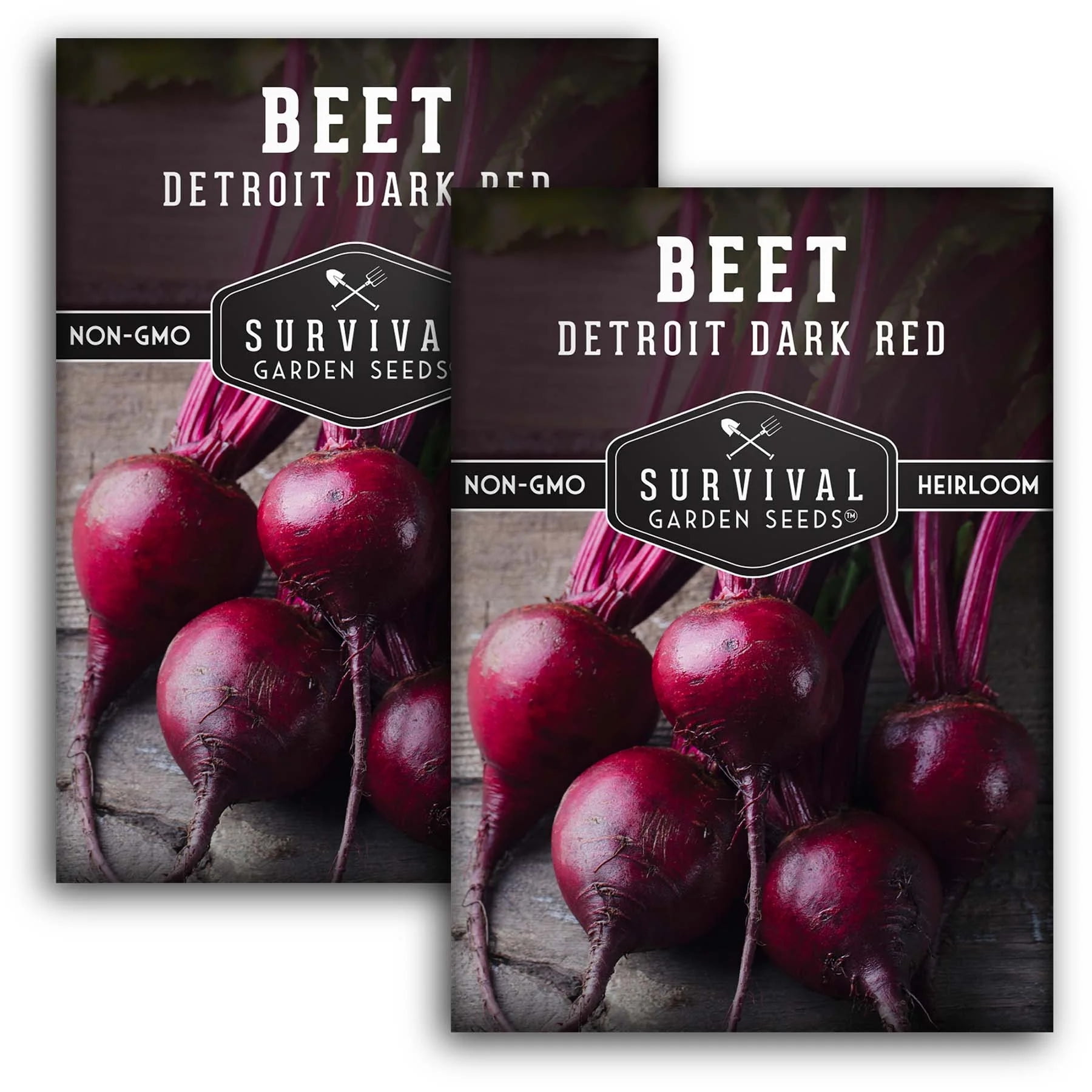 2 Packs Detroit Dark Red Beet Seed - Non-GMO Heirloom Full Sun Biennial ...