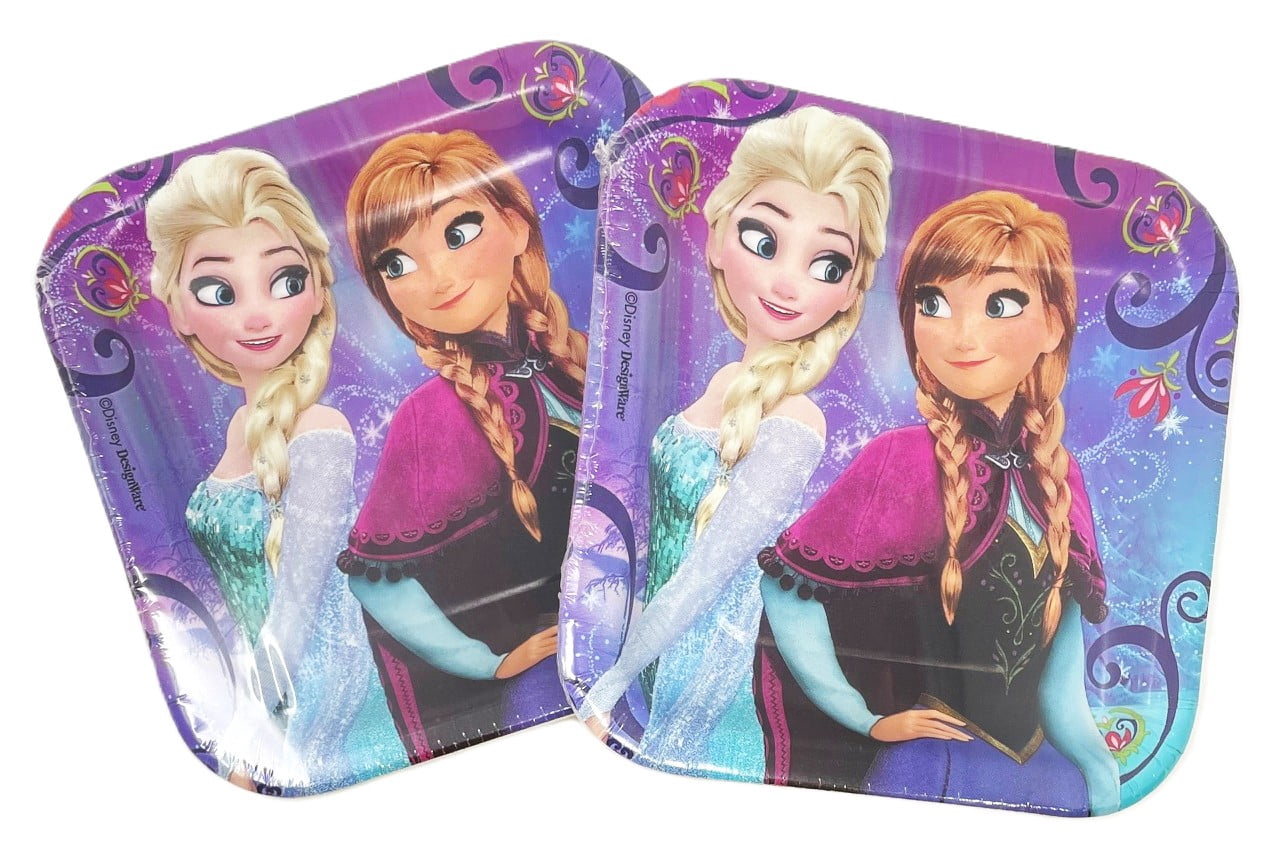 2 Packs - Disney Frozen Princess Elsa & Anna Square Dessert Party ...