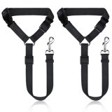 2 Packs Dog Cat Safety Seat Belt Strap Car Headrest Restraint, Black ...
