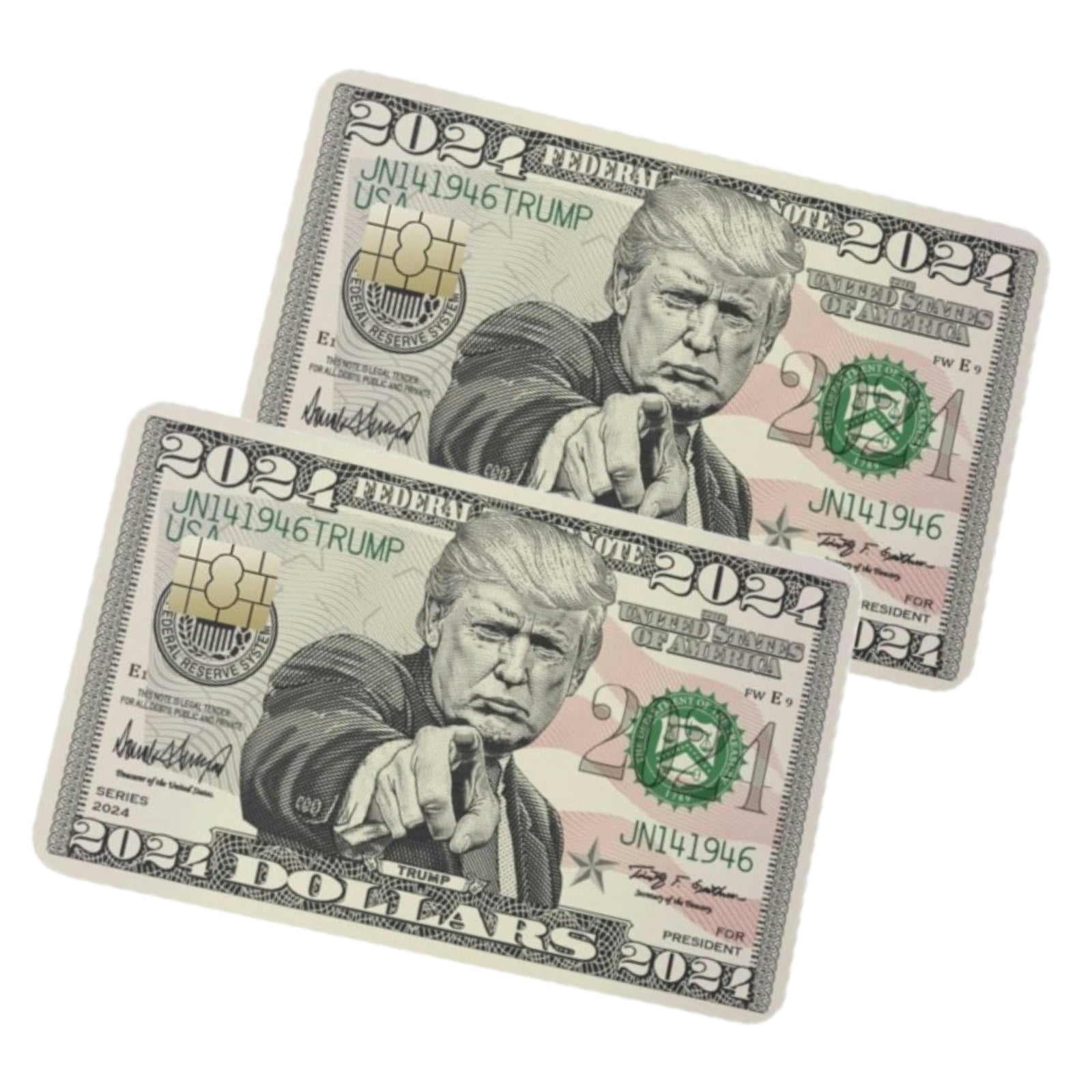 2 Packs Donald Trump 2024 Bill Credit Card Sticker, Debit Card Skin ...