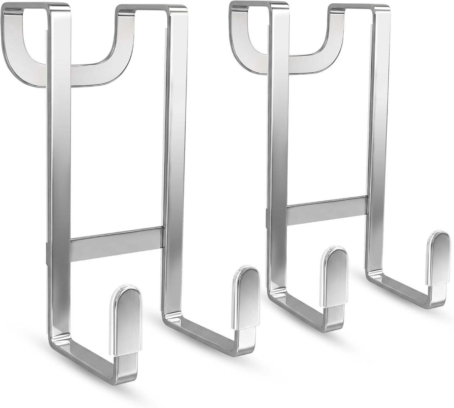 2 Packs Over The Door Hooks – Heavy Duty No Drill Door Hanger, Dual-End ...