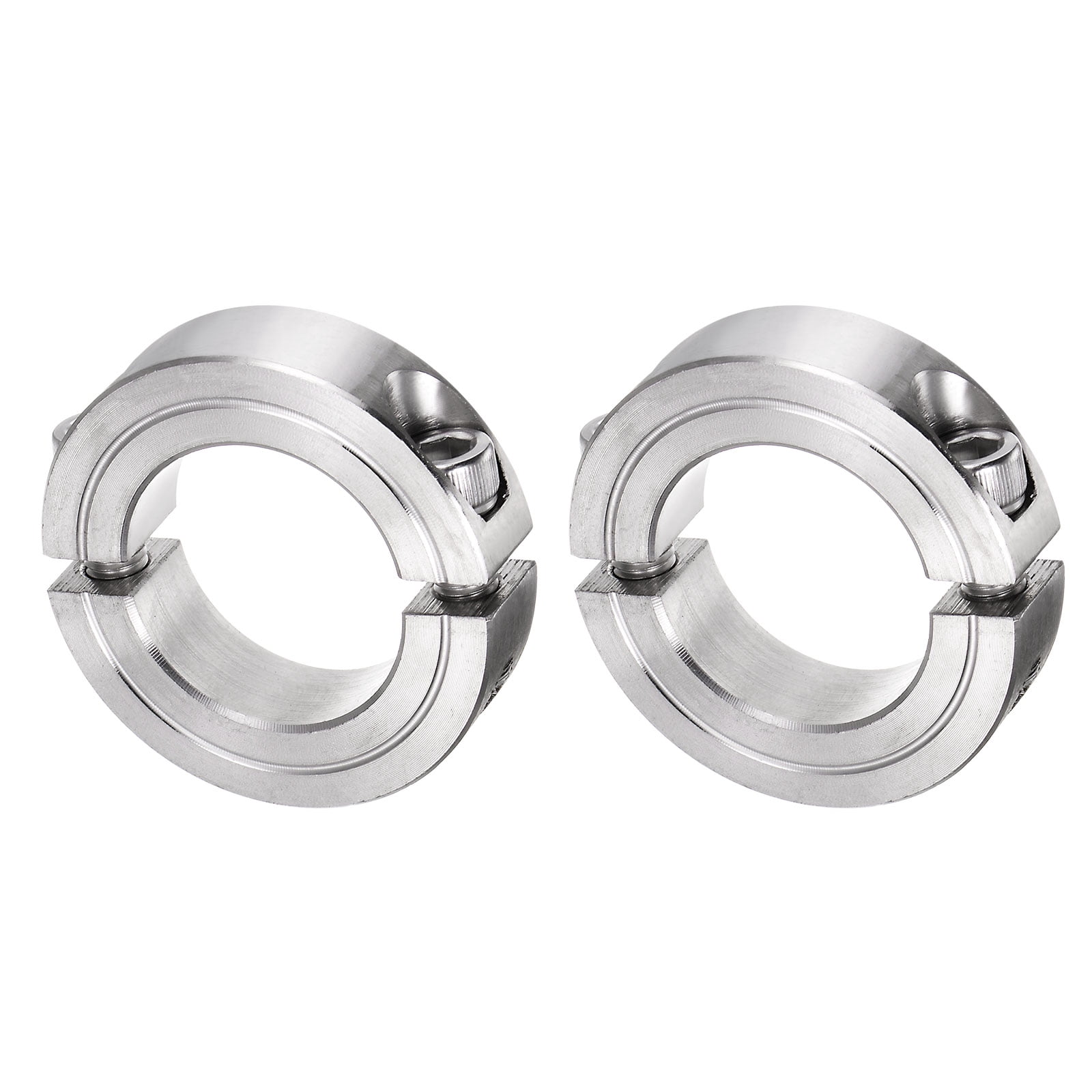 2 Packs Double Split Clamp-On Shaft Collar 1-1/8 ID Two-Piece Clamping ...