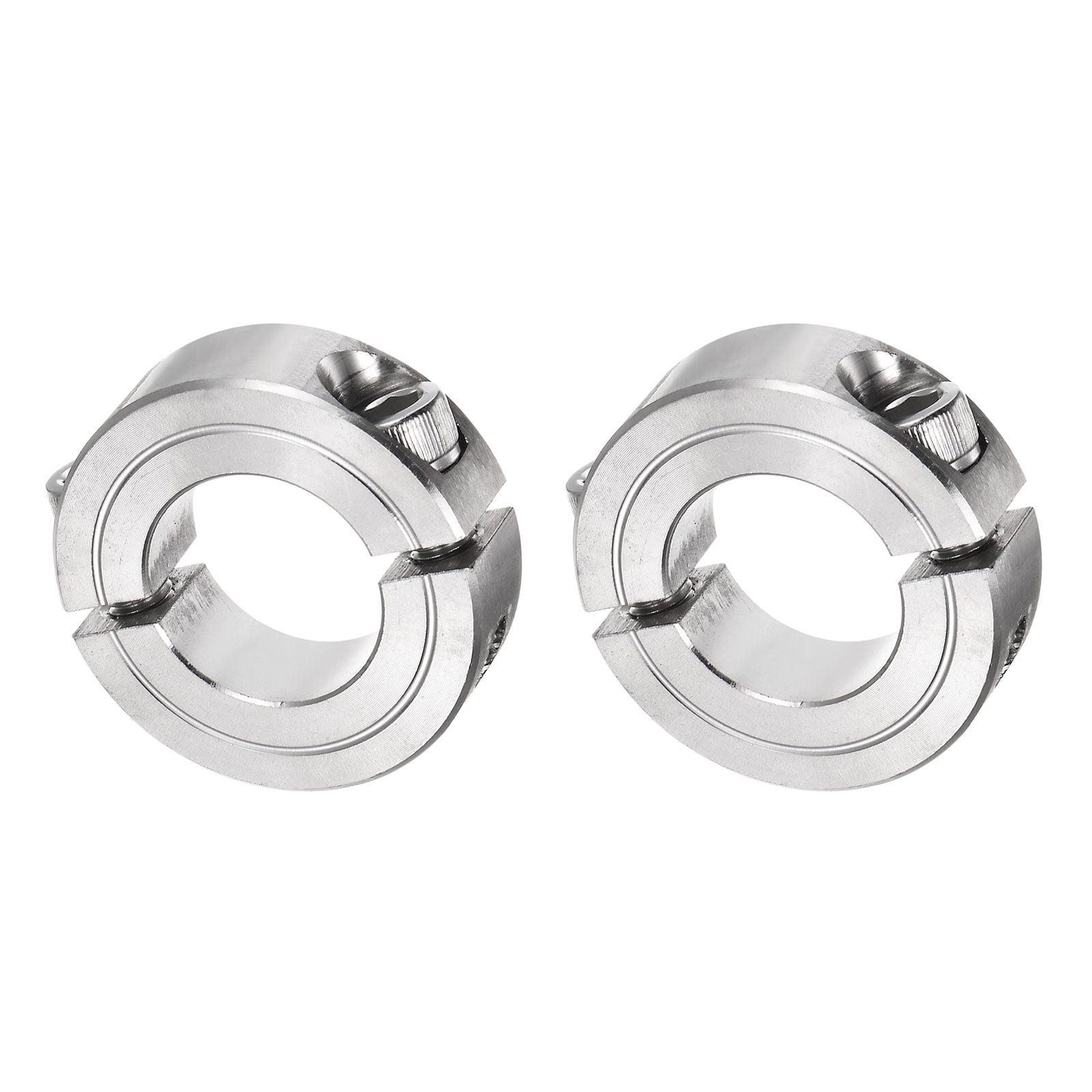 2 Packs Double Split Clamp-On Shaft Collar 7/8 ID Two-Piece Clamping ...