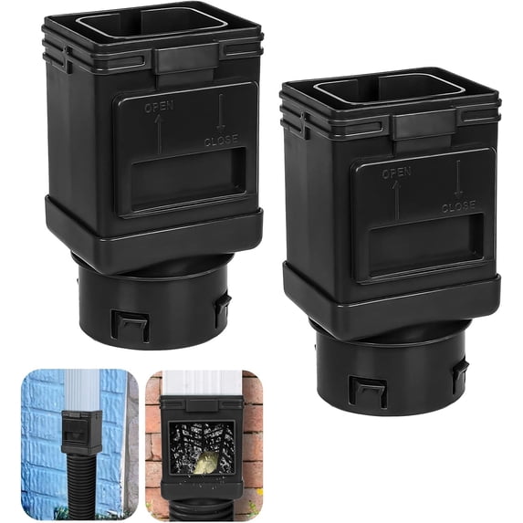 2 Packs Downspout Leaf Filter Downspout Cleanout,Leaf Removers, Gutter ...