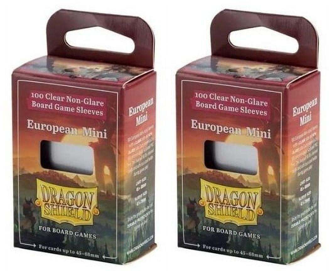 2 Packs Dragon Shield Board Game Sleeves 100 ct Mini European Size Card ...