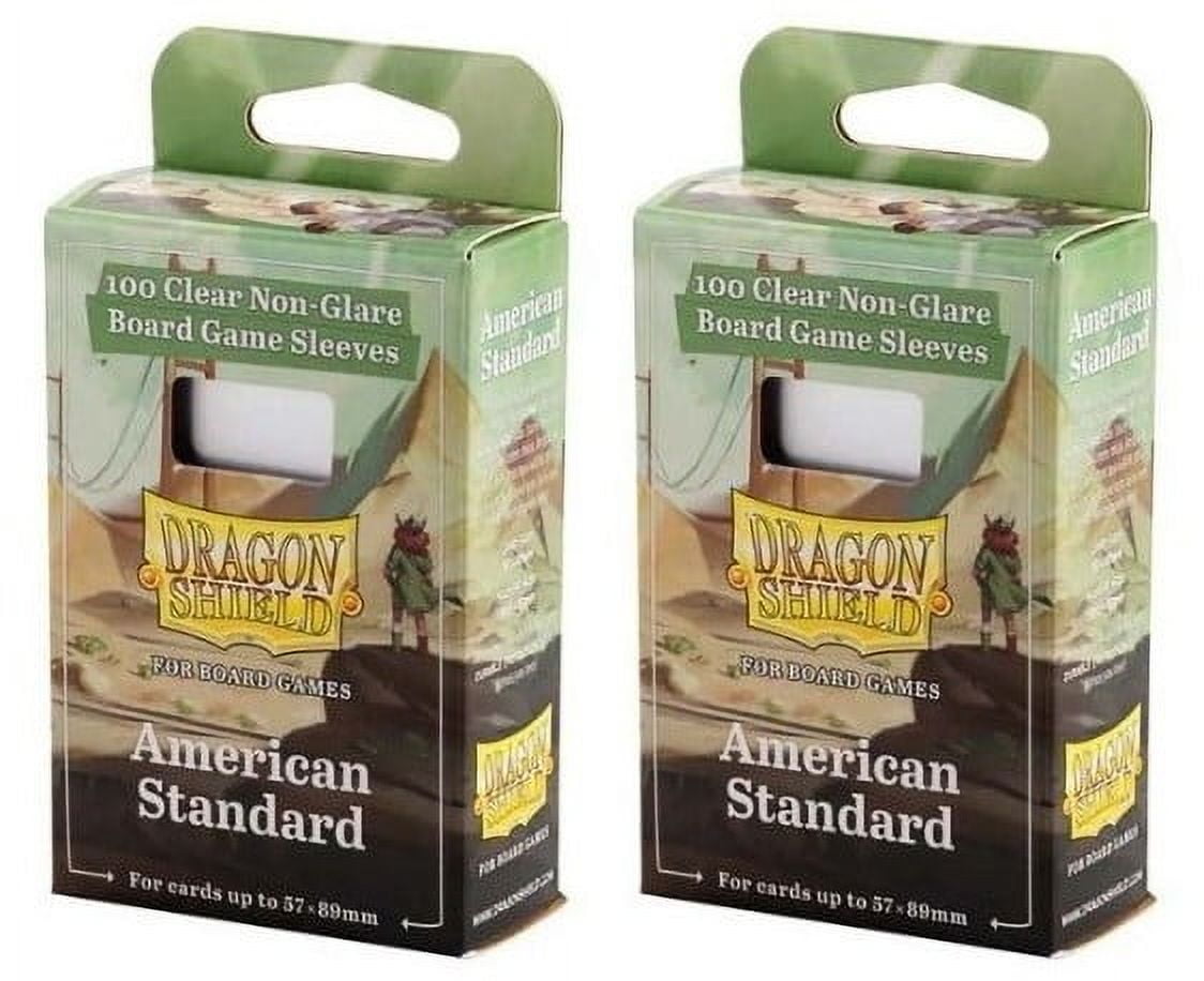 2 Packs Dragon Shield Board Game Sleeves 100 ct Standard American Size ...