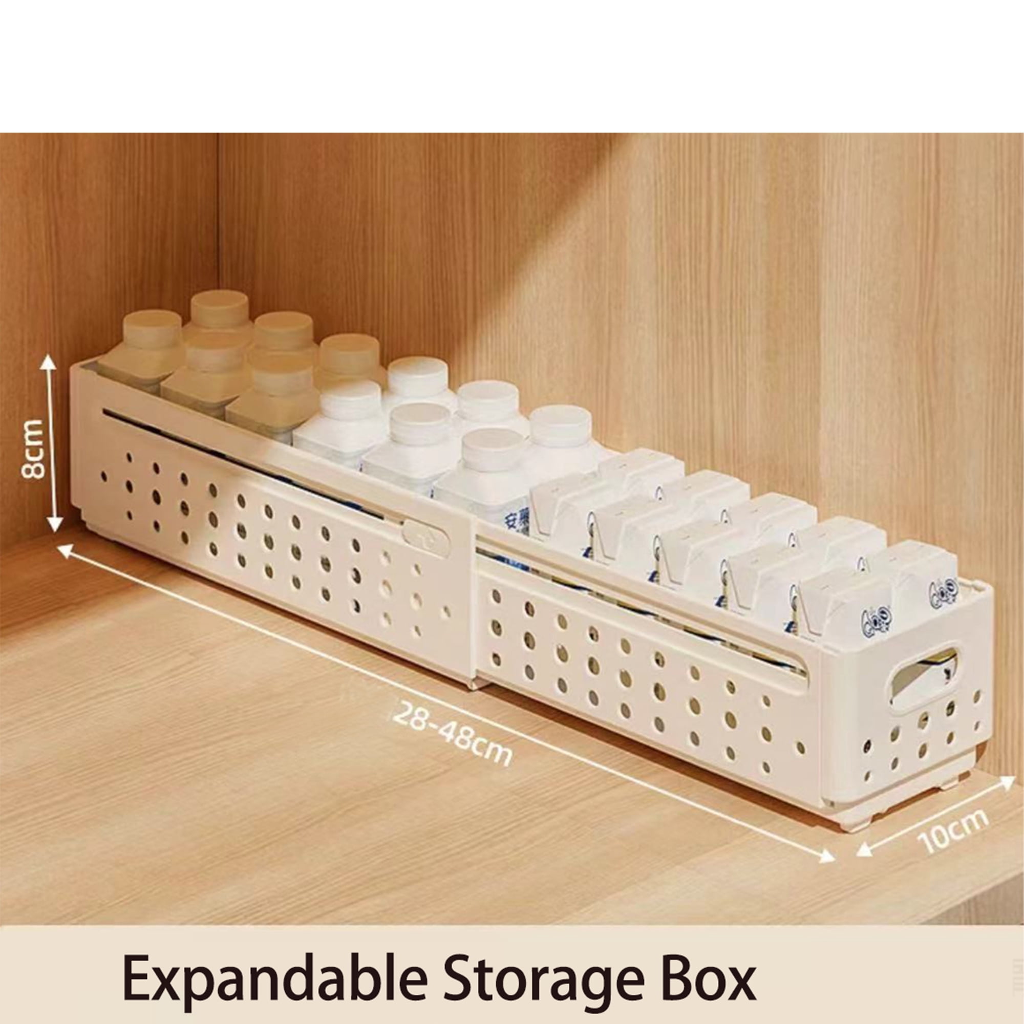 2 Packs Drawer Organizers, Expandable Desk Drawer Organizer Plastic ...