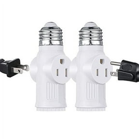 Yi Lighting, 4 in 1 Light Socket Splitter Adapter with E26/E27 Edison ...