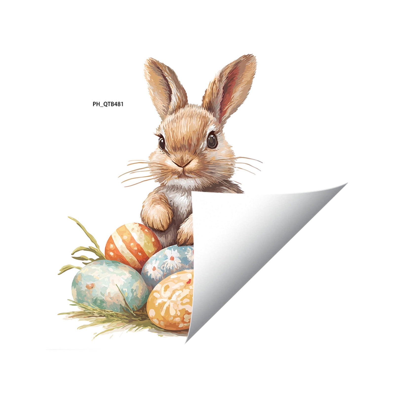 2 Packs Easter Stickers Decorative PVC Wall Decals for Home Decor ...
