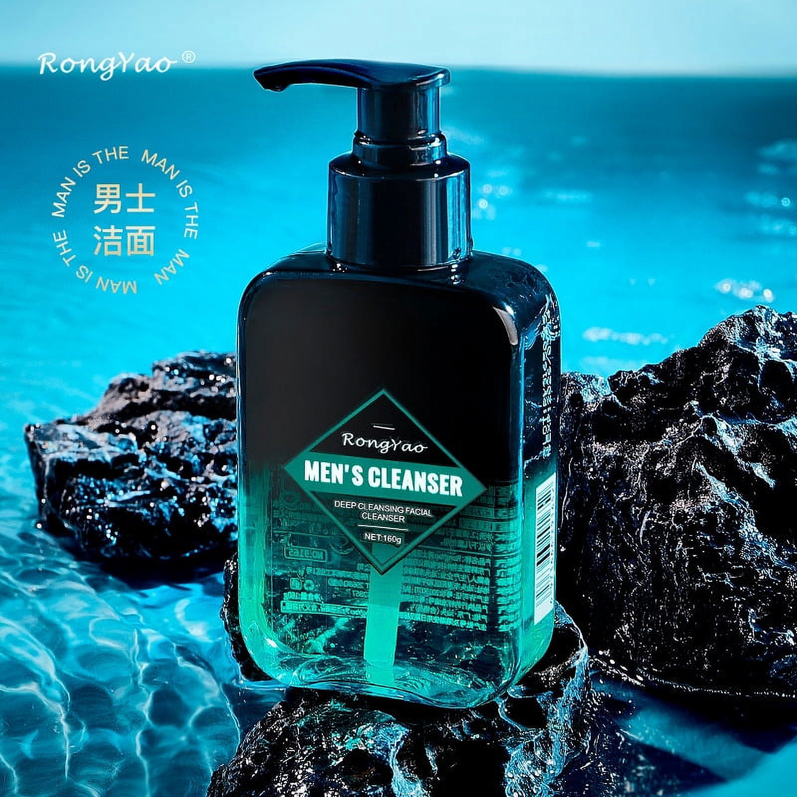 2 Packs Facial Cleanser,Men's Oil Control Face Wash Deep Cleansing And ...