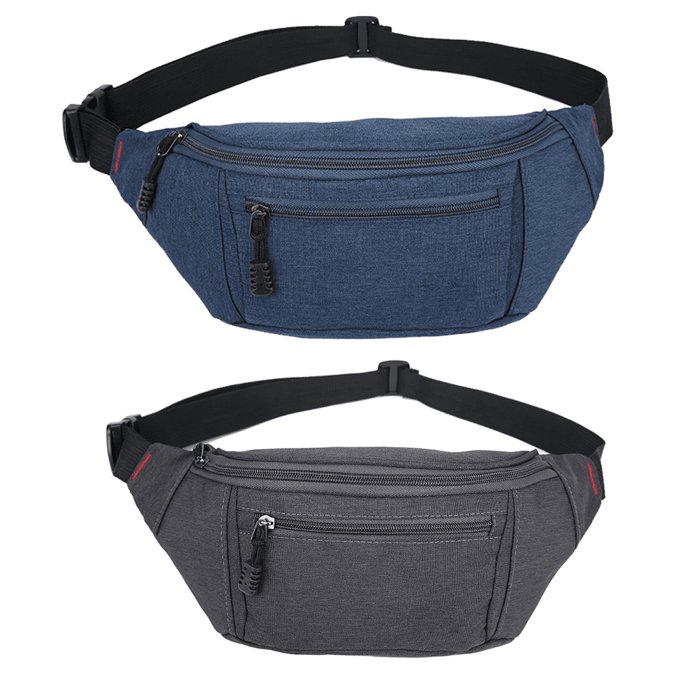 2 Packs Fanny Packs for Men and Women, Waterproof Sports Waist Pack for ...
