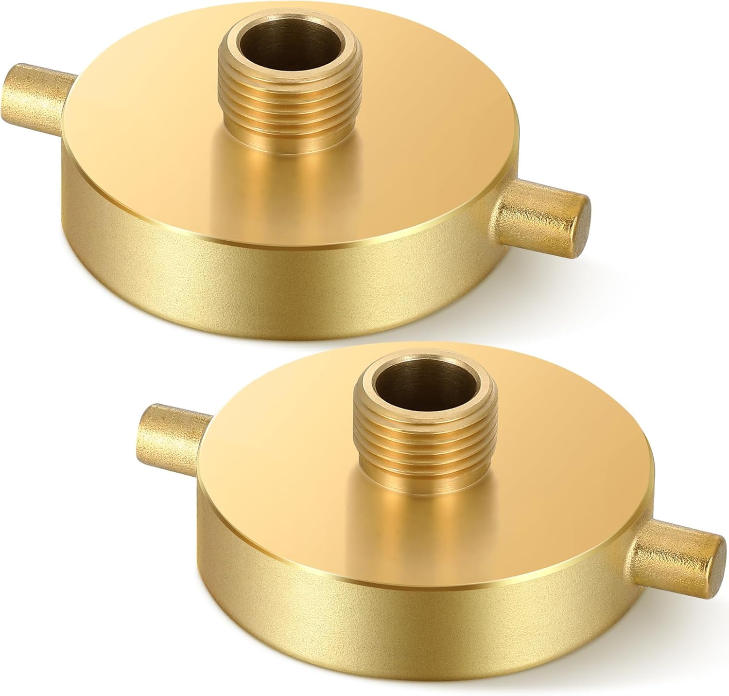 2 Packs Fire Hydrant Hose Adapter 2-1/2" NST/NH Female x 3/4" GHT Male Hydrant Hose Adapter with ...