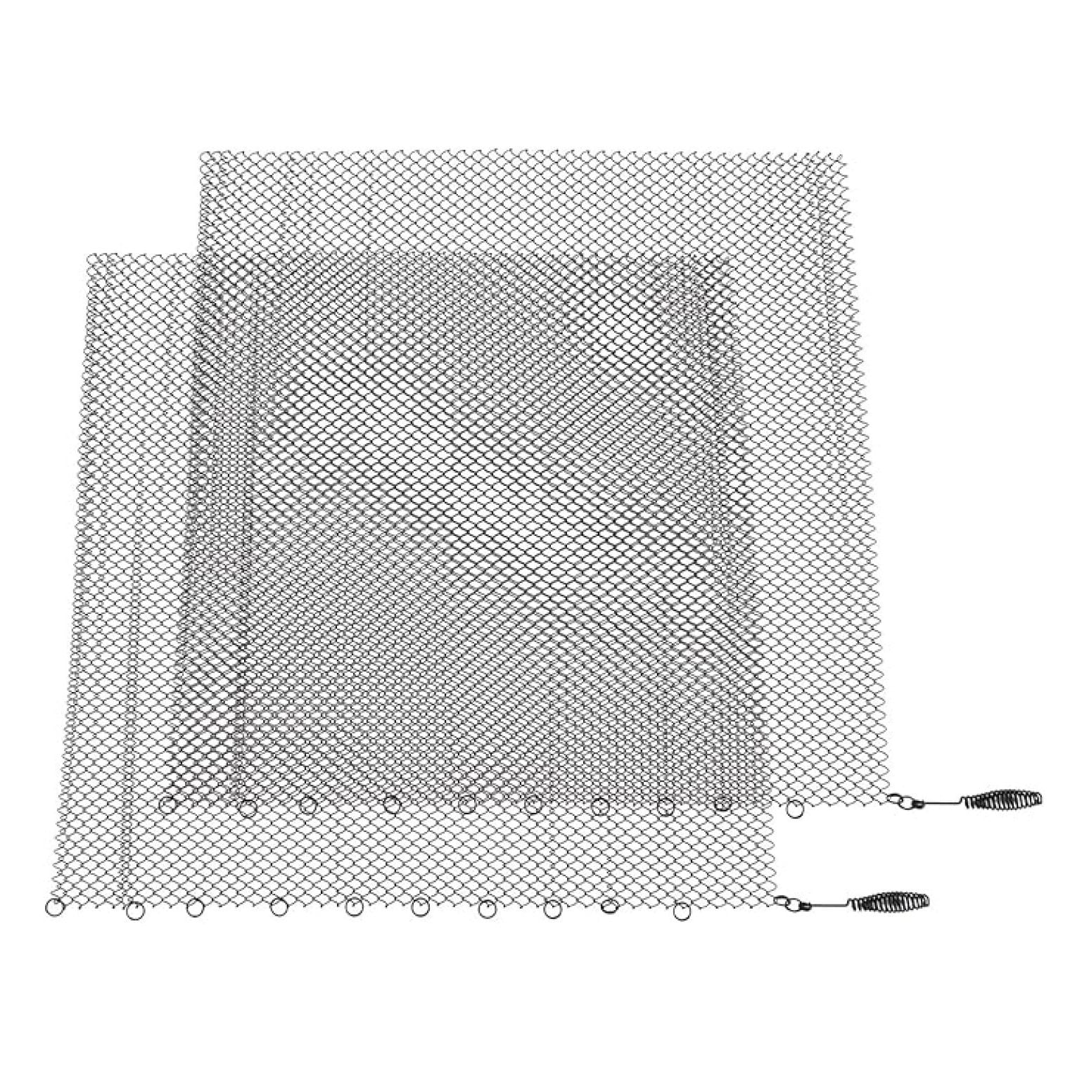 2 Packs Fireplace Mesh Screen Curtains Decorative Scroll Design Guard ...