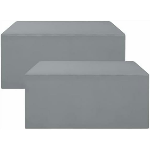 2 Packs Fitted Grey Tablecloths, 4 Foot Rectangle Polyester Fabric ...