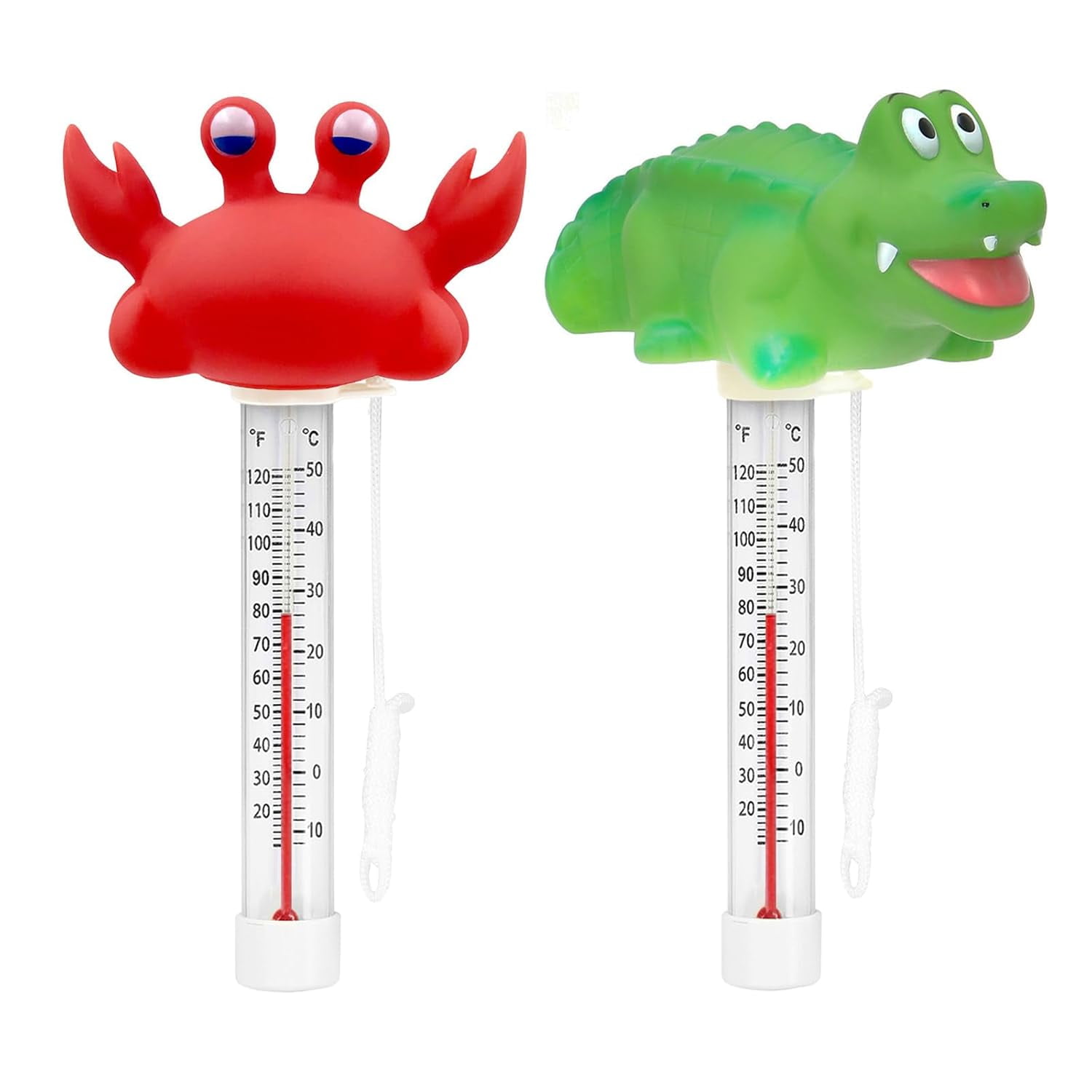 2 Packs Floating Pool Thermometer, Large Size Easy Read for Water ...
