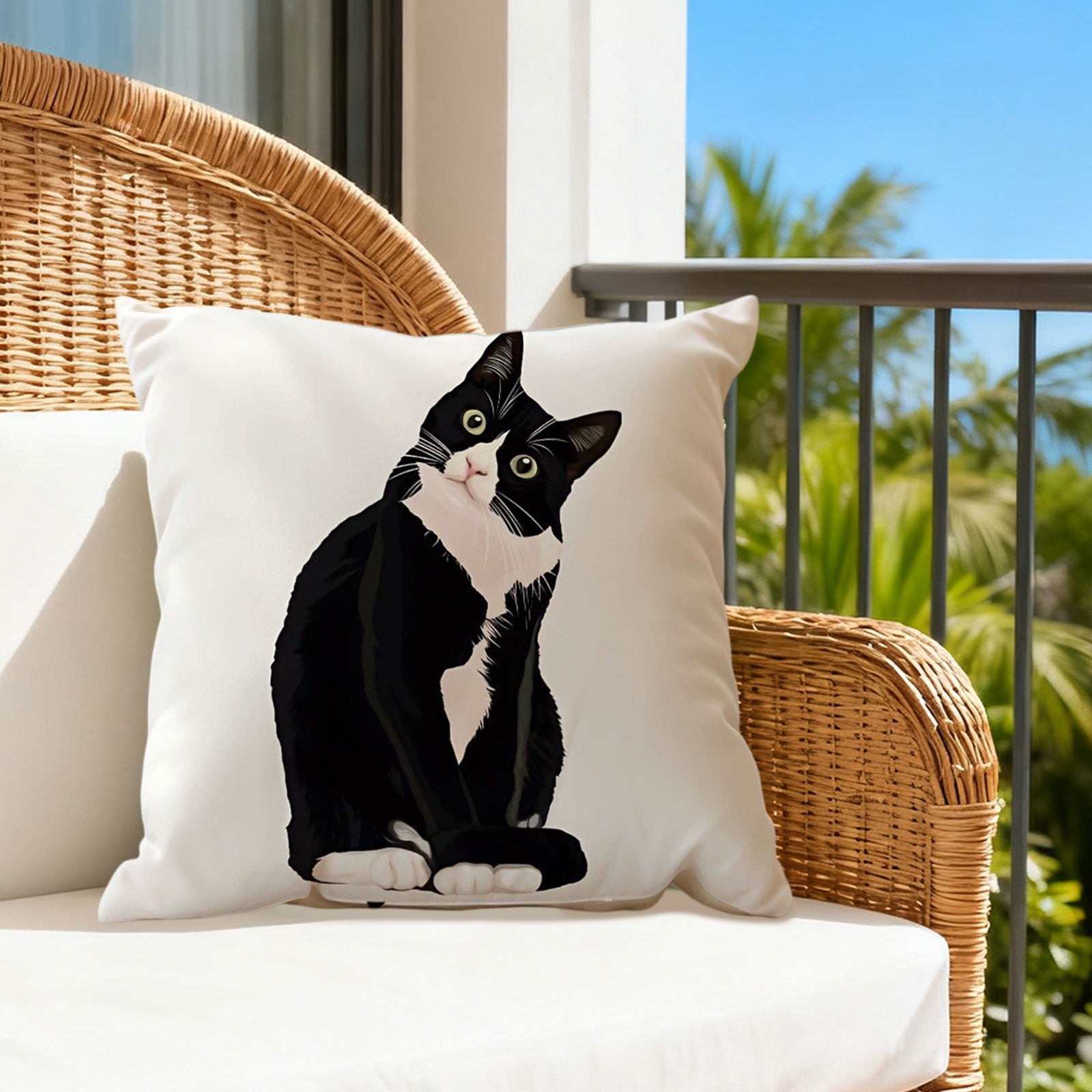 2 Packs Flocked Animal Print Pillow Covers, Soft Decorative Throw ...