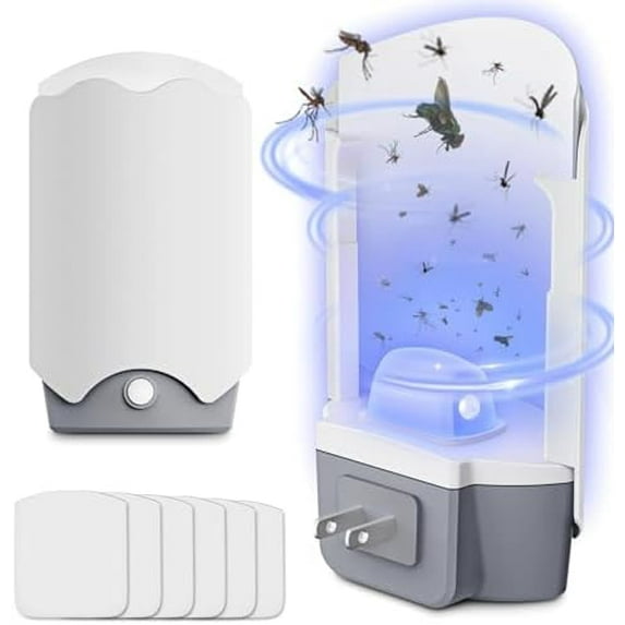 2 Packs Flying Insect Trap, 2 DEVICES+6 REFILLS Fly Traps Indoor for ...