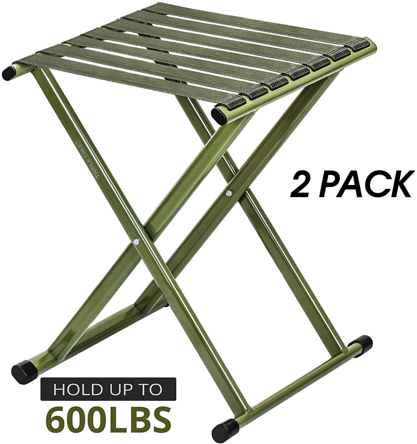 2 Packs Folding Stool, Super Strong Heavy Duty Outdoor Portable Folding ...