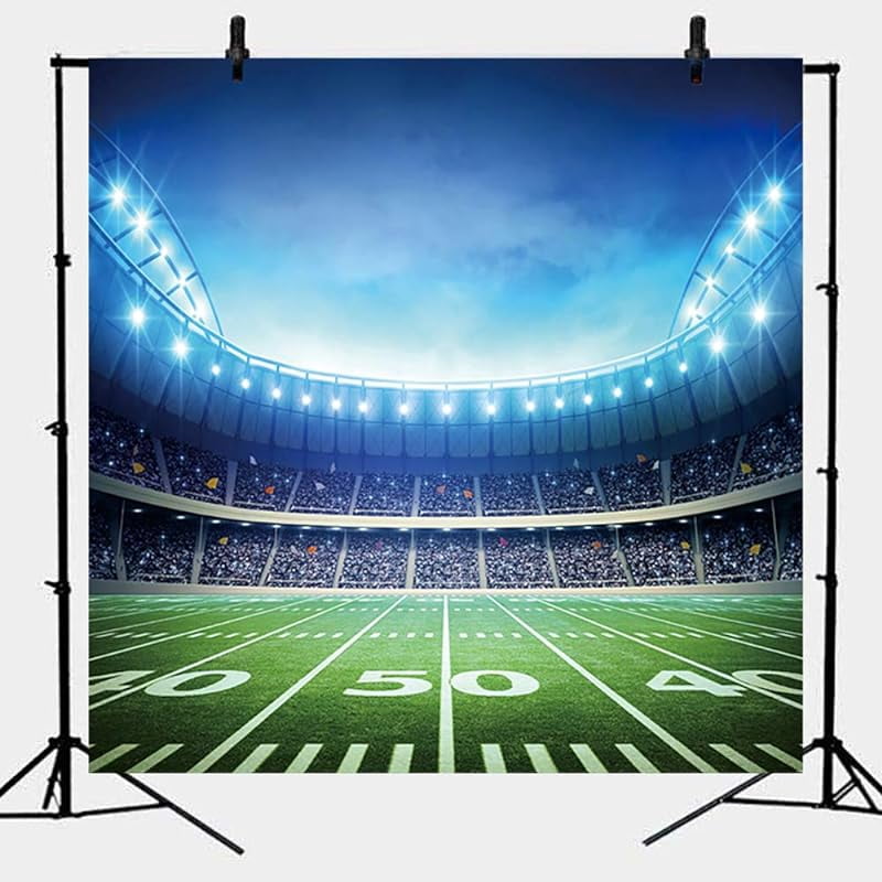2 Packs Football Field Photography Backdrop Football Field ...