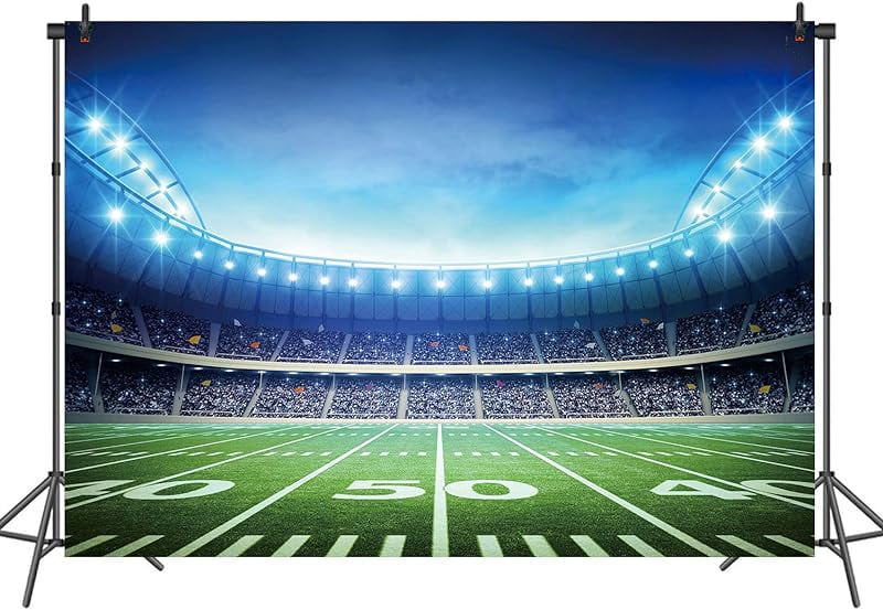 2 Packs Football Field Photography Backdrop Football Field ...