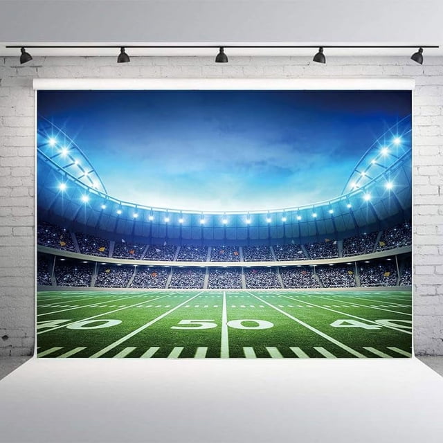 2 Packs Football Field Photography Backdrop Football Field ...