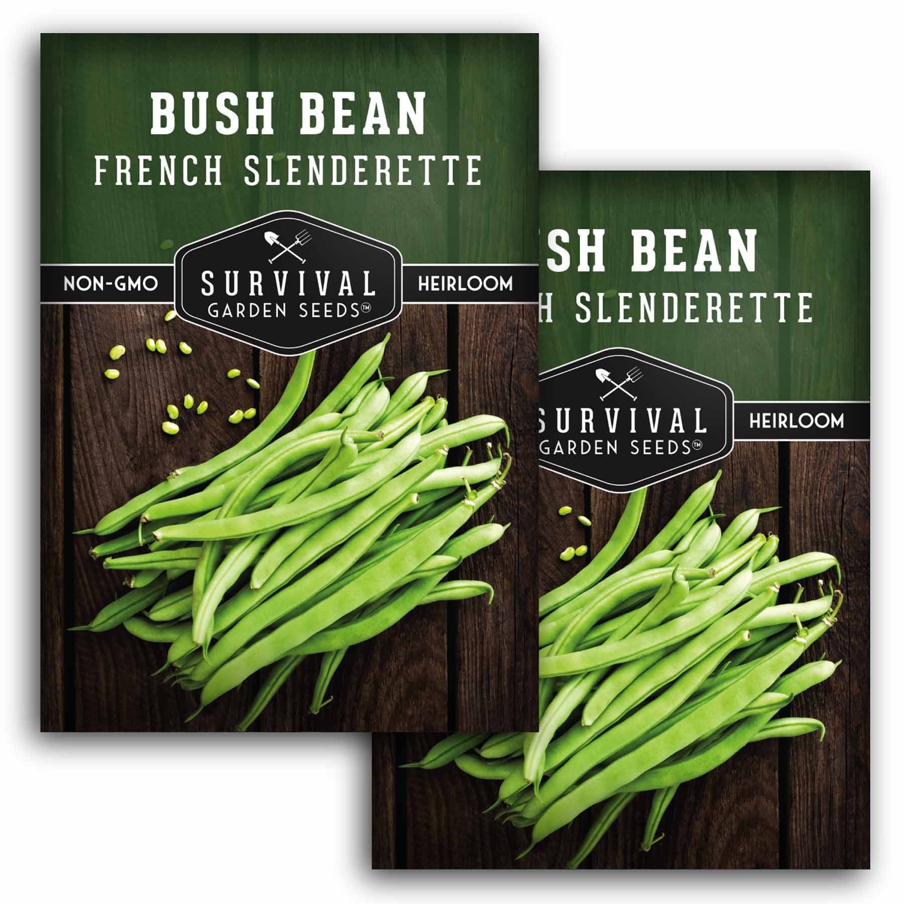 2 Packs French Slenderette Bean Seeds - Haricots Verts - Heirloom Non ...