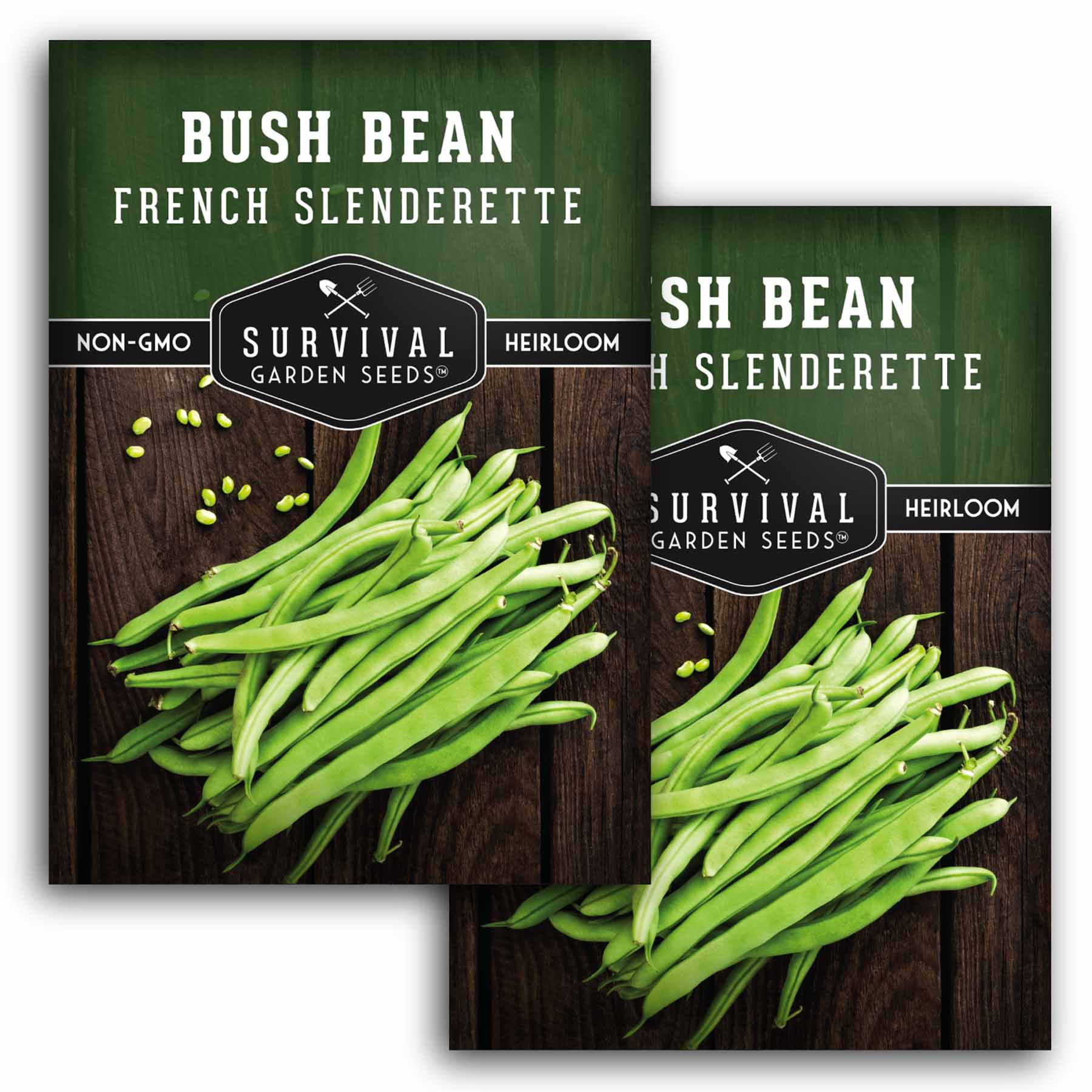 2 Packs French Slenderette Bush Bean Seeds - Haricots Verts - Non-GMO ...