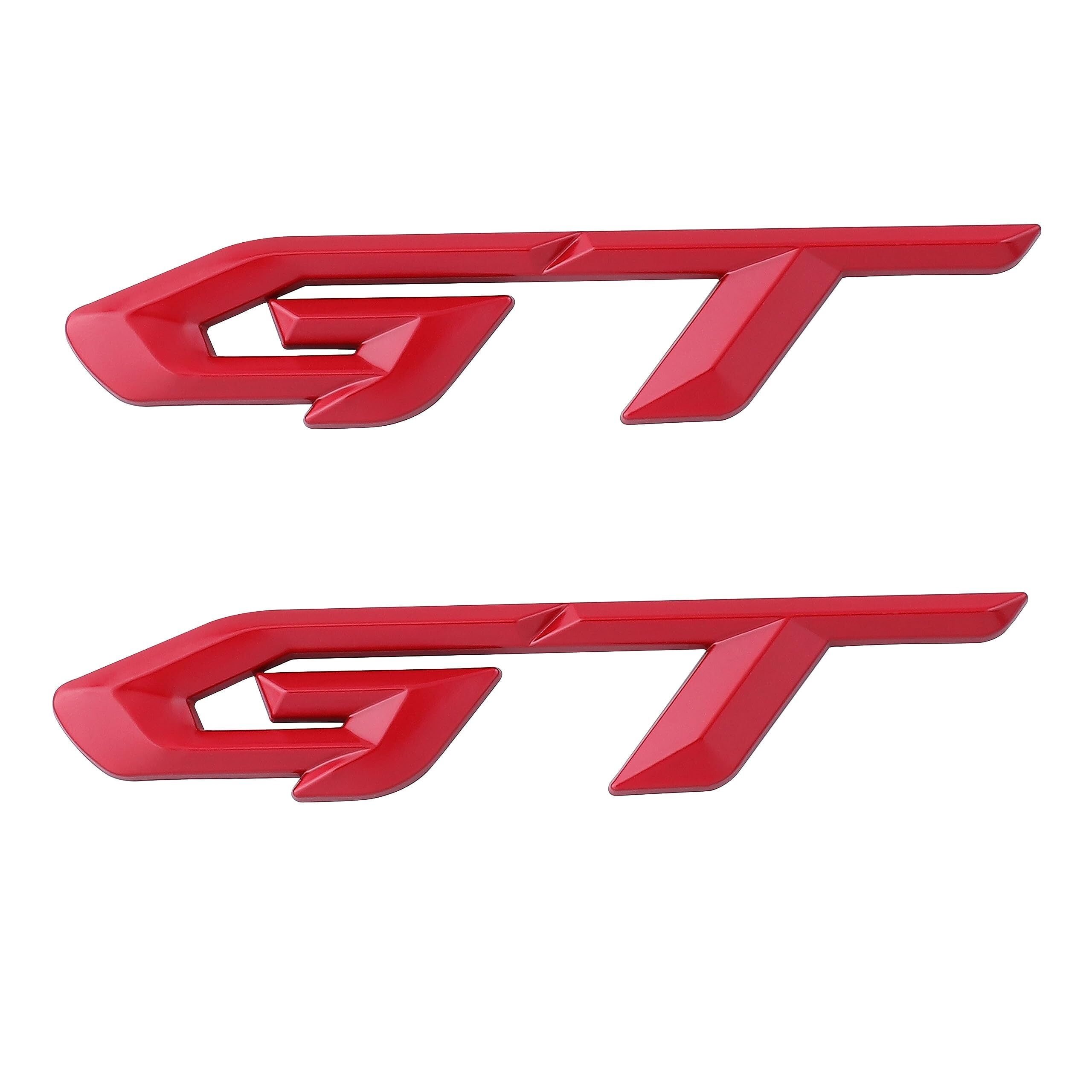 2 Packs GT Metal Emblem Car Side Badge 3D Aluminum Alloy Sticker for ...