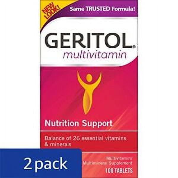 Geritol Vitamins - 2 Packs Multivitamin & Mineral Supplement, 100 ...